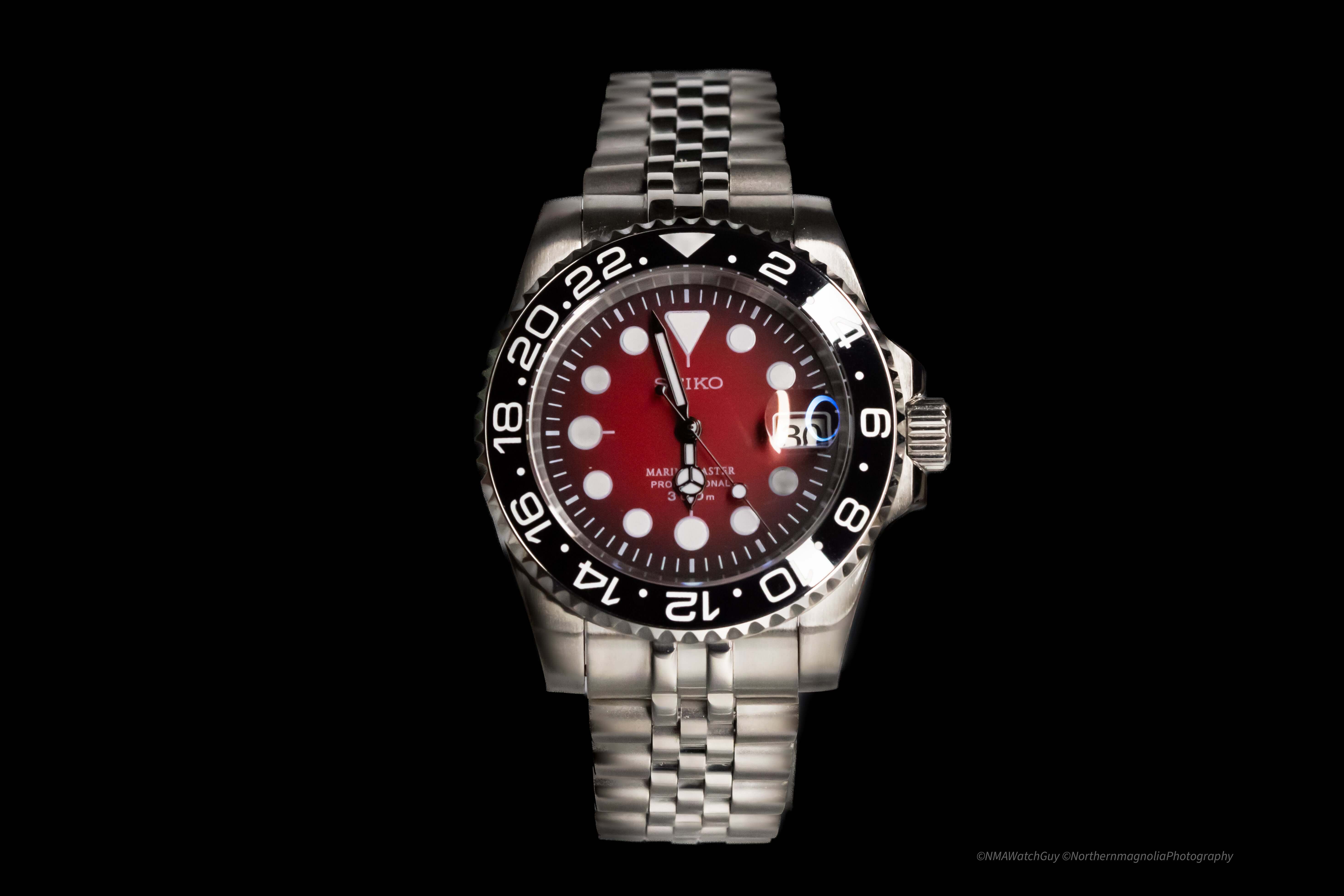 Seiko Mod Red Diver | Custom NH35 Automatic Watch – Kingdom Watch Company