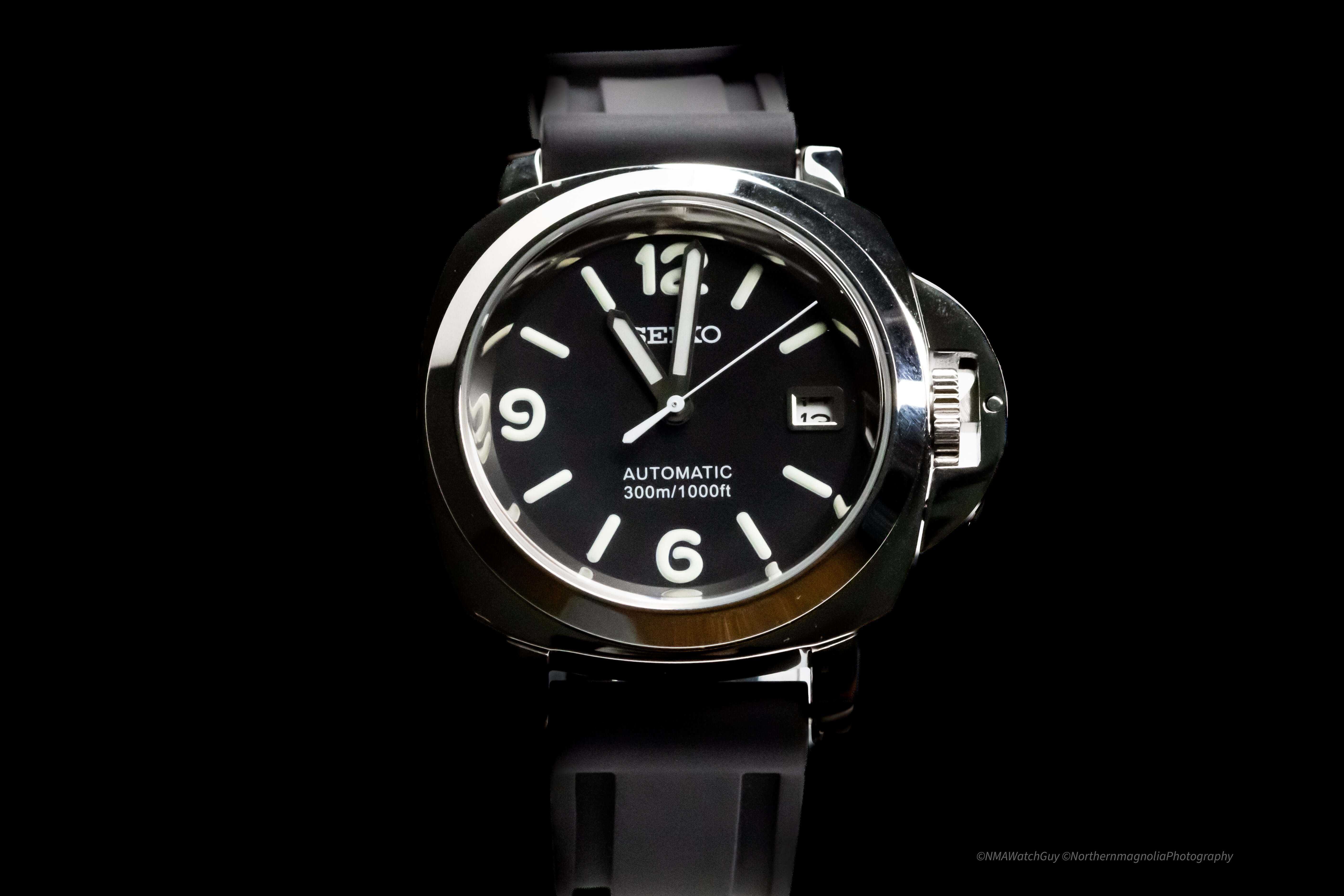 Panerai Luminor Homage – 45MM Custom Seiko Mod – Kingdom Watch Company